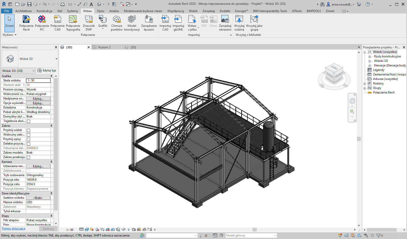 Model konstrukcji Autodesk Advance Steel w formacie 3D DWG dla Autodesk ...