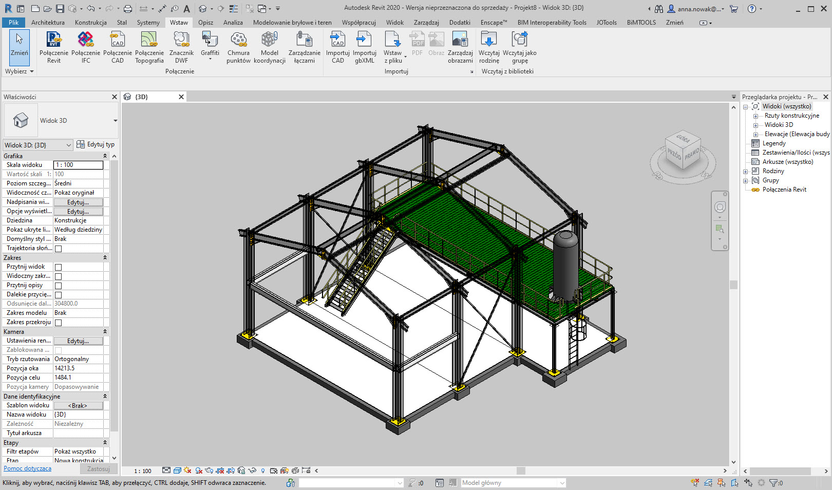 Model konstrukcji Autodesk Advance Steel w formacie 3D DWG dla Autodesk ...